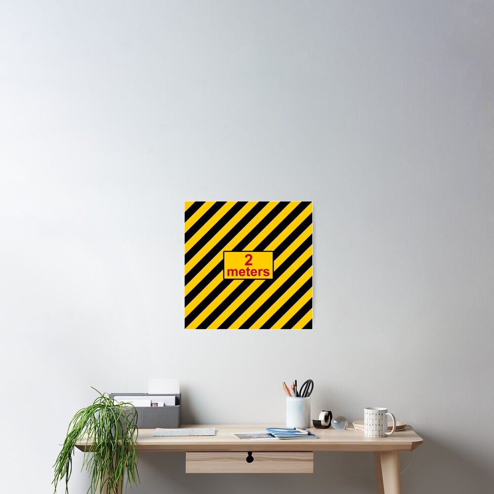 "Face Mask 2 Meters" Poster by mpodger | Redbubble