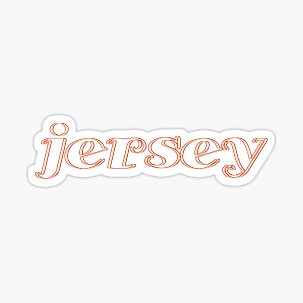 " jersey line art" Sticker for Sale by graphicgal | Redbubble