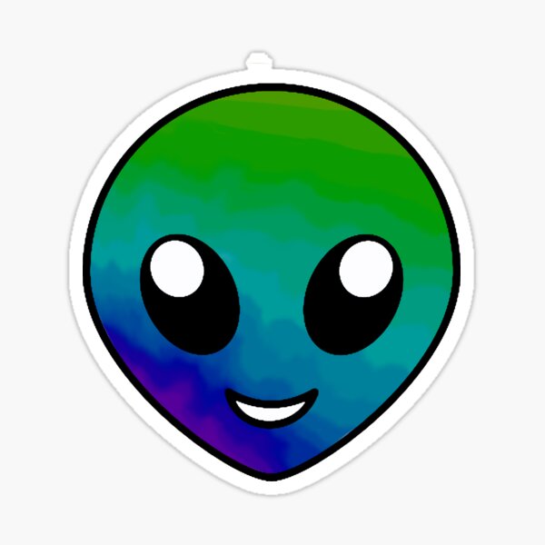 "Cool alien" Sticker for Sale by Pastelblackbun | Redbubble