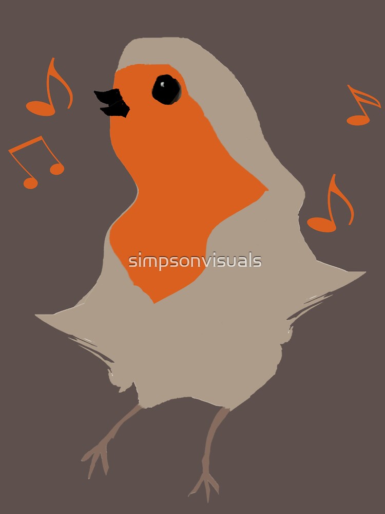 "Rockin' Robin Bird Singing Cartoon" T-shirt for Sale by simpsonvisuals ...