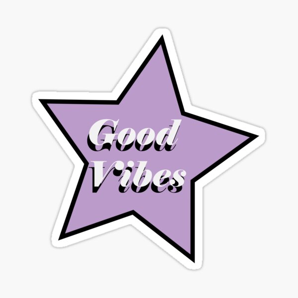 "Good Vibes Purple Star" Sticker by gracefeigl | Redbubble