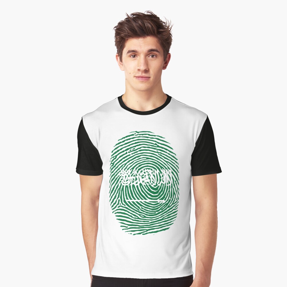 "Saudi Arabia Flag in a fingerprint " Sticker for Sale by ArabCorner ...