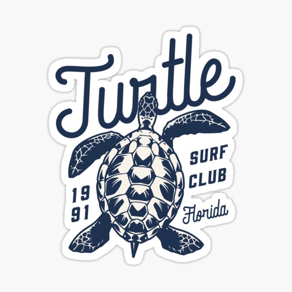 "Turtle Surf Club" Sticker by renju1902 | Redbubble