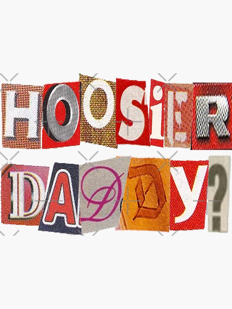 "Hoosier Daddy Indiana University" Sticker by dartydesigns | Redbubble