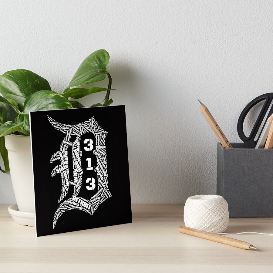 "Detroit 313 Motor City Michigan D with Roads " Art Board Print for ...