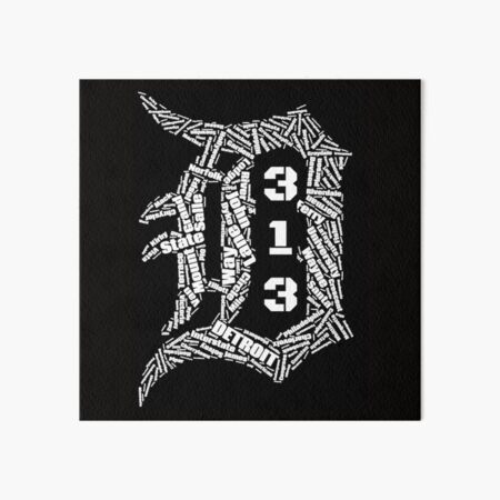 "Detroit 313 Motor City Michigan D with Roads " Art Board Print for ...