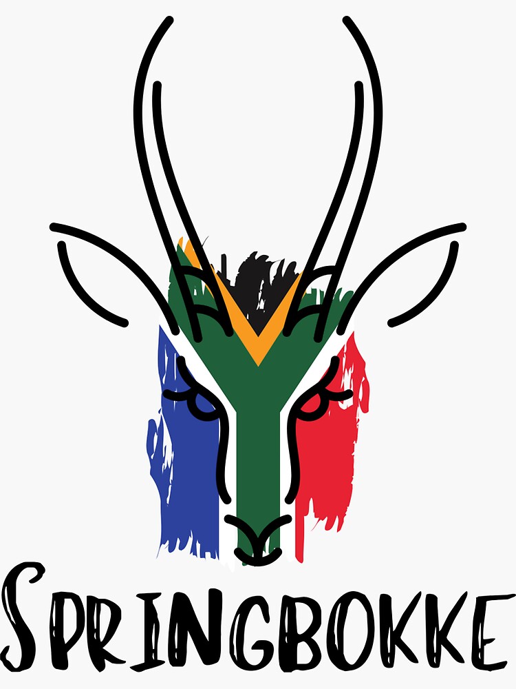 "Springbok Apparel" Sticker for Sale by WildAtHeartShop | Redbubble