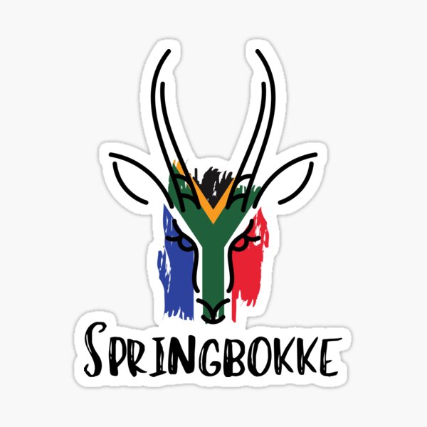 "Springbok Apparel" Sticker for Sale by WildAtHeartShop | Redbubble