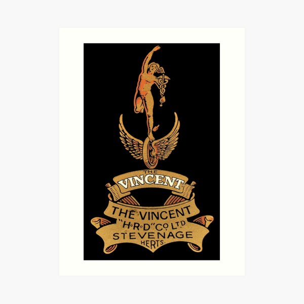 "Vincent Motorcycle Logo" Art Print for Sale by Salocin | Redbubble