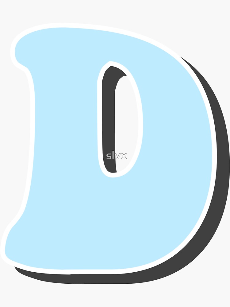 "Blue letter "D"" Sticker for Sale by slvx | Redbubble