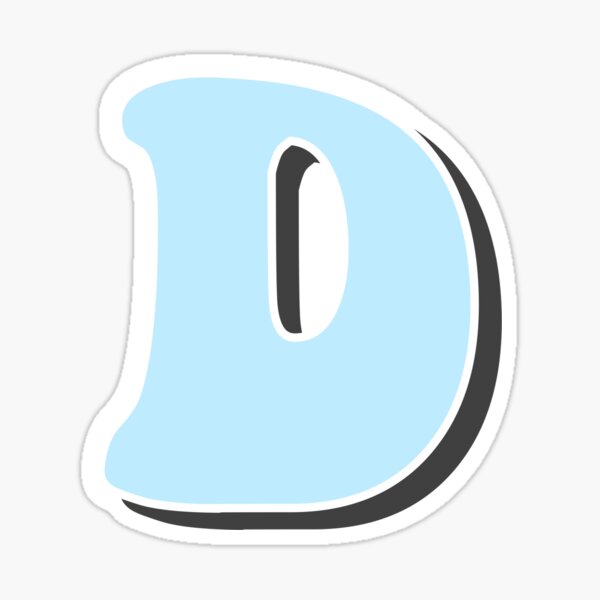 "Blue letter "D"" Sticker for Sale by slvx | Redbubble