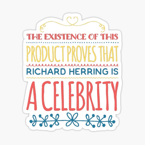 "Richard Herring (Celebrity)" Sticker for Sale by weavernap | Redbubble