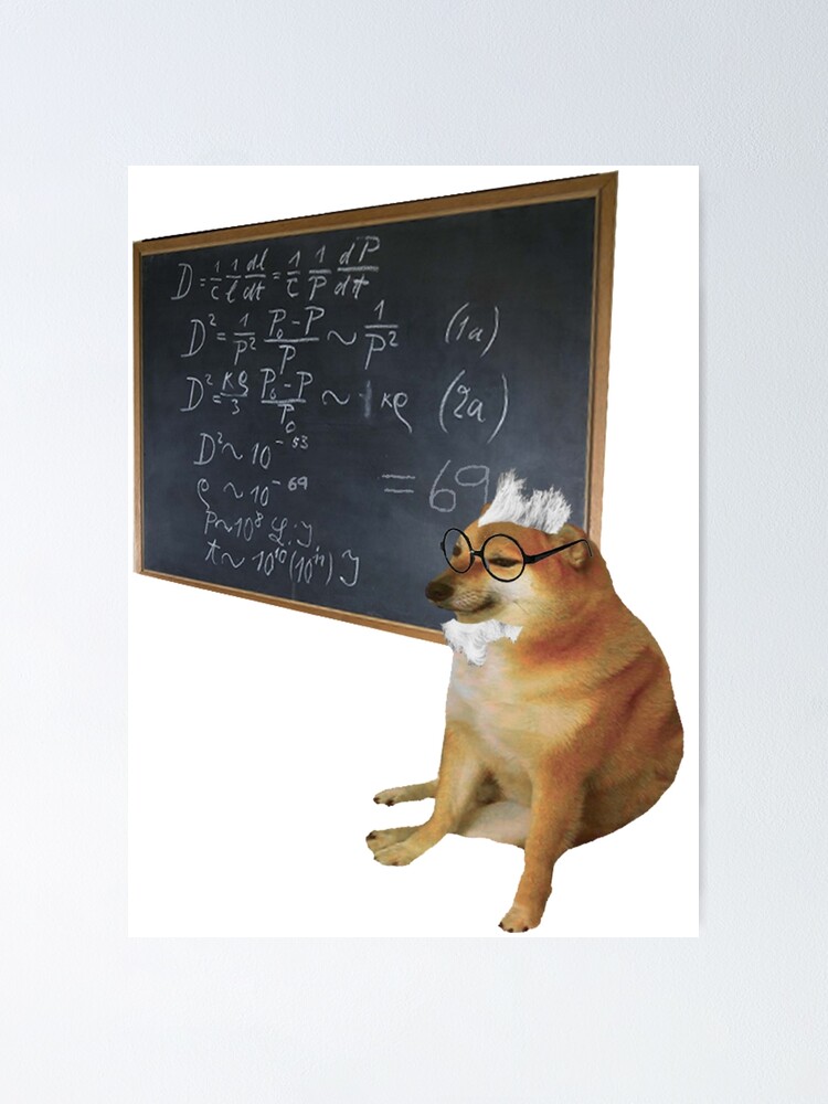 Póster «Cheems inteligentes» de pag-wag | Redbubble