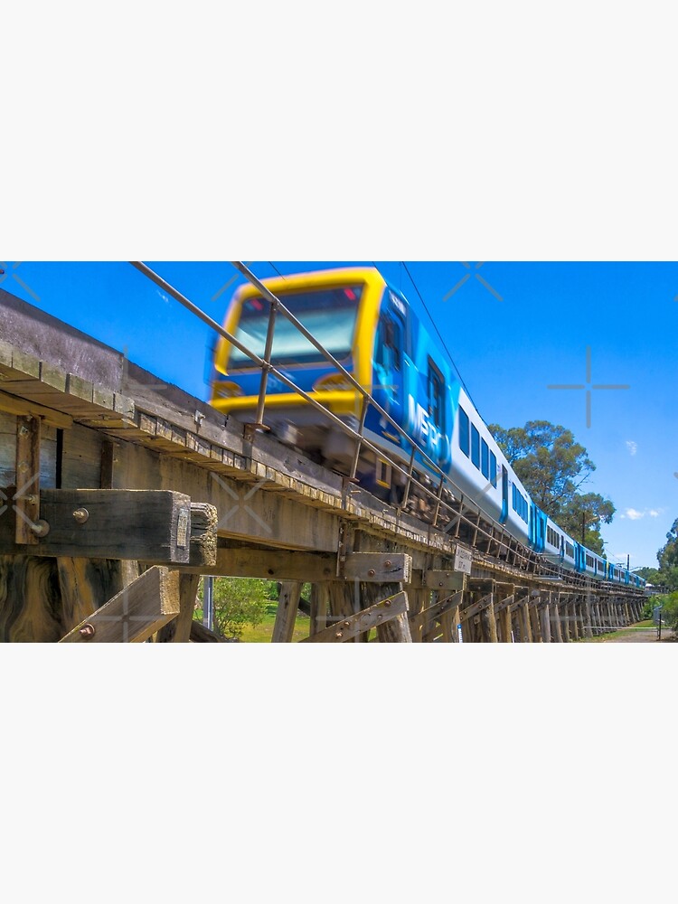 "Melbourne Metro Train on Trestle Bridge - Eltham, Victoria" Poster for ...