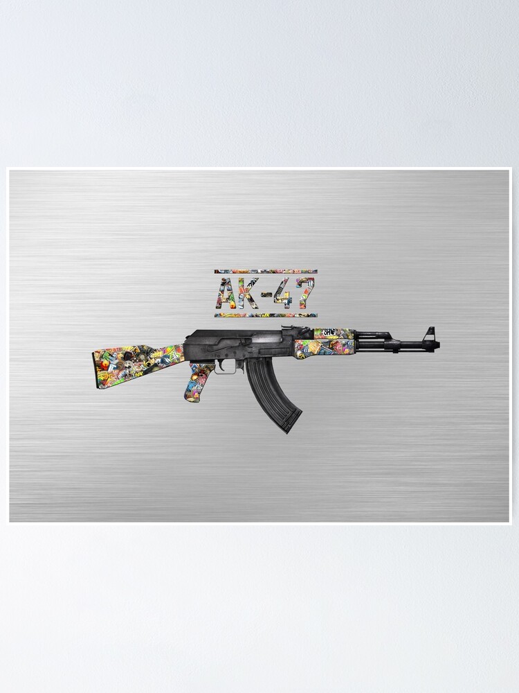"AK-47 sticker " Poster for Sale by adell88 | Redbubble