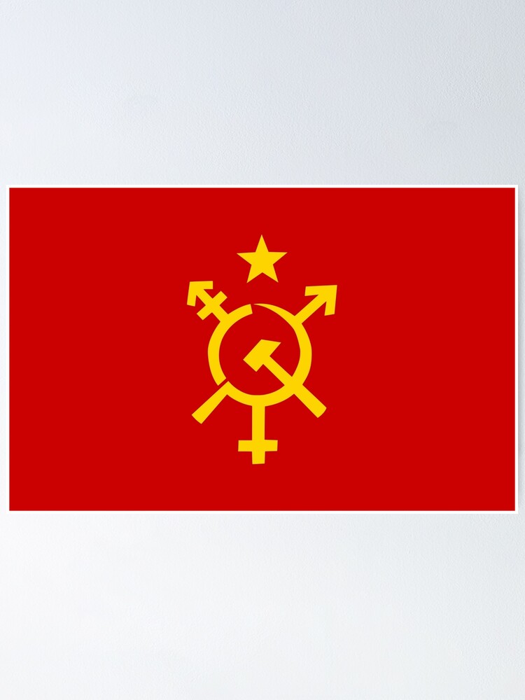 "Trans-Communist Flag" Poster by MXAdi | Redbubble