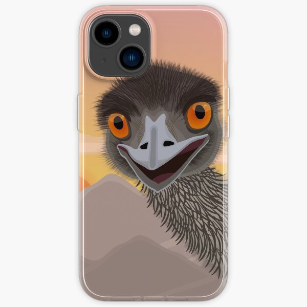"Emu bird admires a sunset in the mountains" iPhone Case for Sale by ...