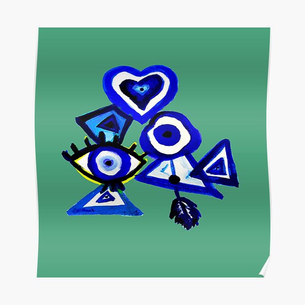 "bohemian blue devil eyes" Poster by saowalakfern | Redbubble