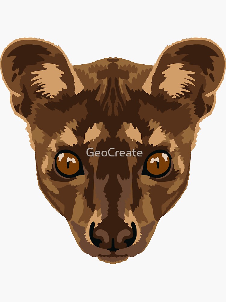"Fossa Face" Sticker by GeoCreate | Redbubble
