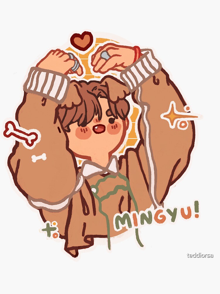 "MINGYU !" Sticker for Sale by teddiorsa | Redbubble