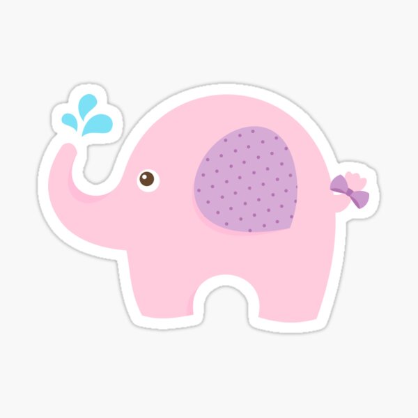 "Pink elephant" Sticker for Sale by Jo-2020 | Redbubble