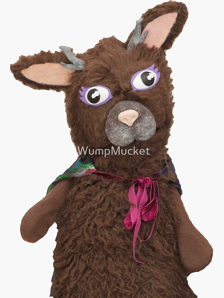 "Wump Mucket Puppets Jacqui the Jackalope merchandise" Sticker by ...
