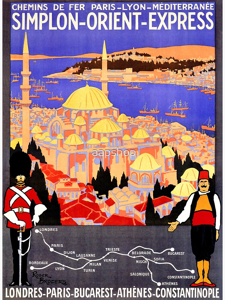 "Vintage Simplon Orient Express London Constantinople" Sticker by ...