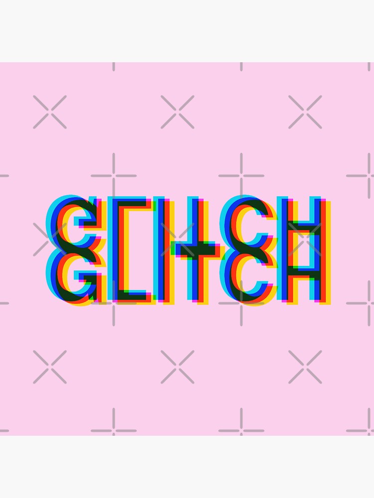 "Aesthetic Inverted Mirrored Glitch Logo" Sticker for Sale by ...