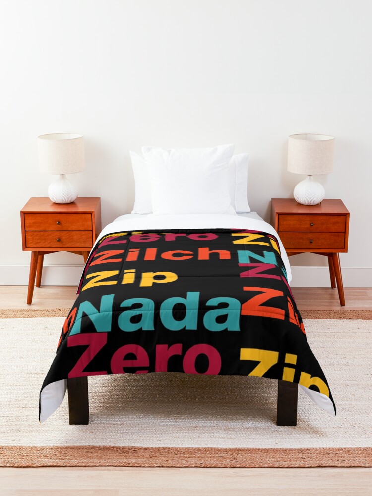 Colcha «Zero Zilch Zip Nada» de Ovnil | Redbubble