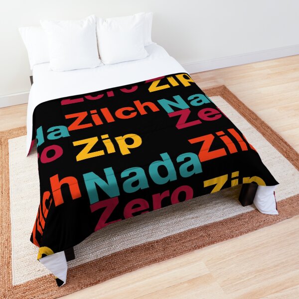 Colcha «Zero Zilch Zip Nada» de Ovnil | Redbubble