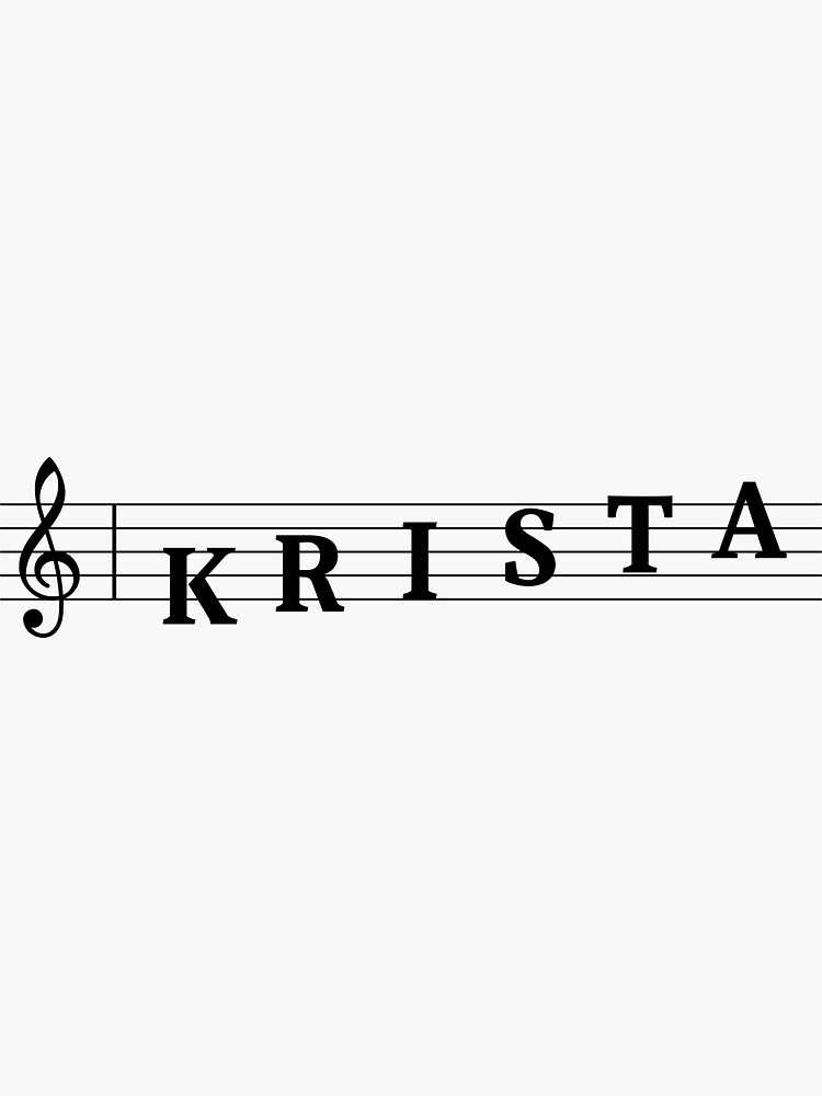 "Name Krista" Sticker by gulden | Redbubble