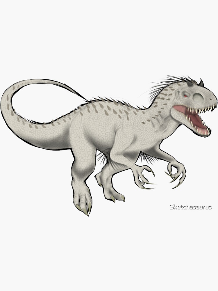 "Indominus Rex " Sticker for Sale by Sketchasaurus | Redbubble