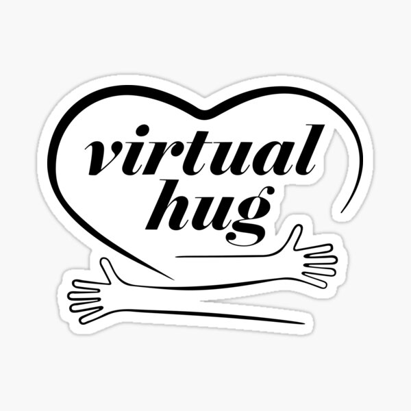 Virtual Hug Stickers | Redbubble