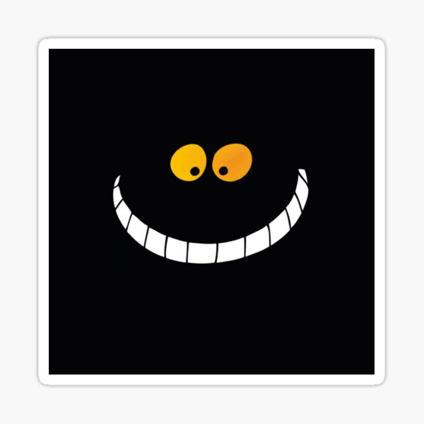 "Chesire cat smile" Sticker by PrMoonlessNight | Redbubble
