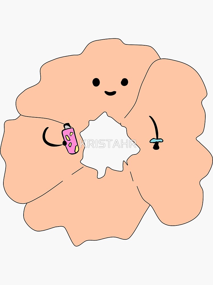 "VSCO Girl Scrunchie wearing a scrunchie" Sticker for Sale by KRISTAHR ...