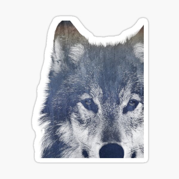 "Wolf" Sticker for Sale by mrthink | Redbubble