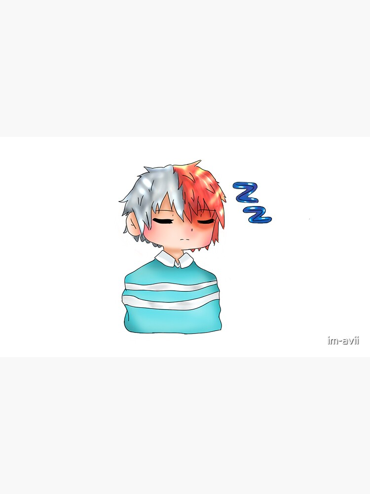 "Sleeping Todoroki" Sticker by im-avii | Redbubble