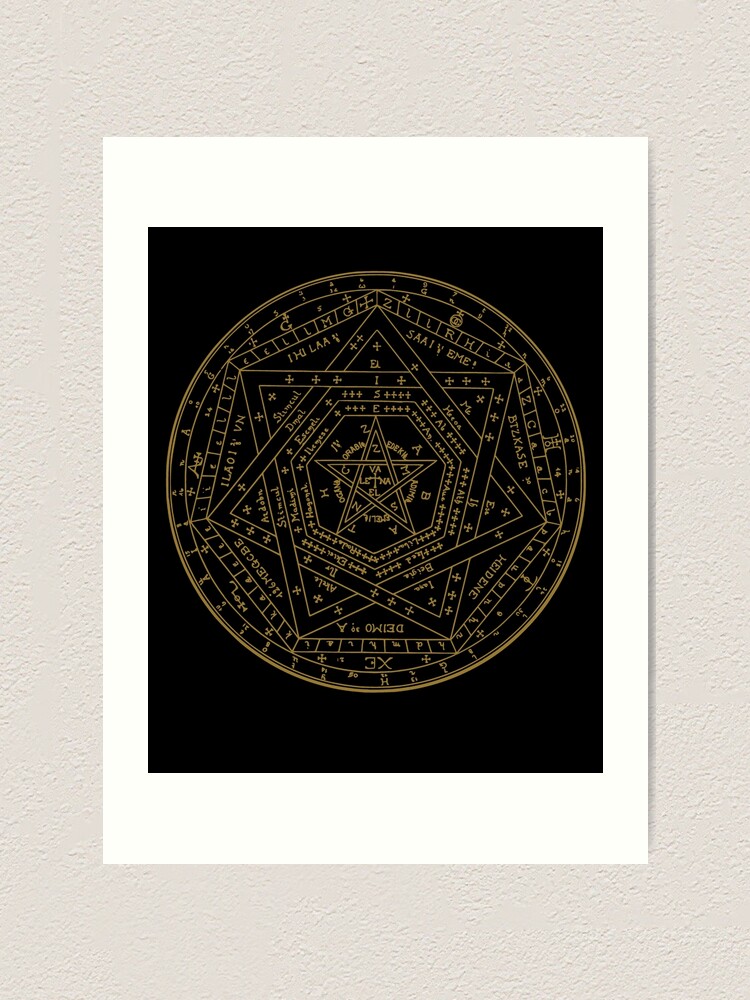 "Sigillum Dei Aemeth Sigil of Ameth Enochian John Dee Symbol" Art Print ...