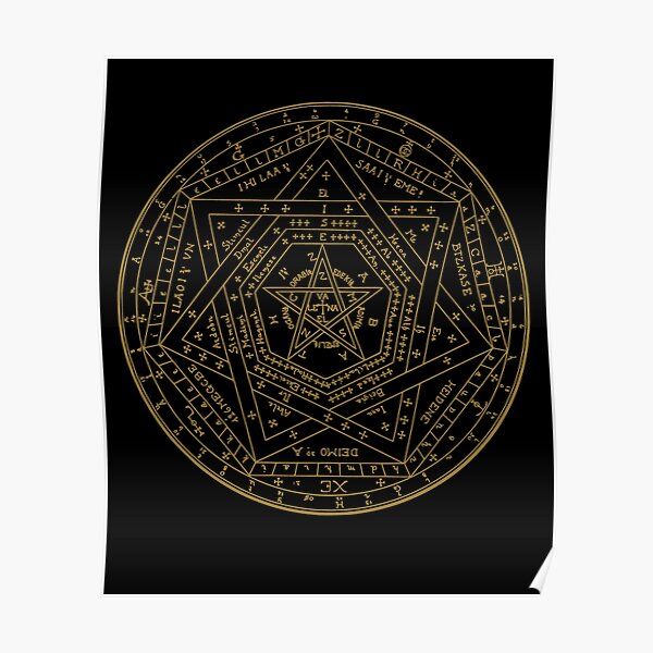 "Sigillum Dei Aemeth Sigil of Ameth Enochian John Dee Symbol" Poster ...