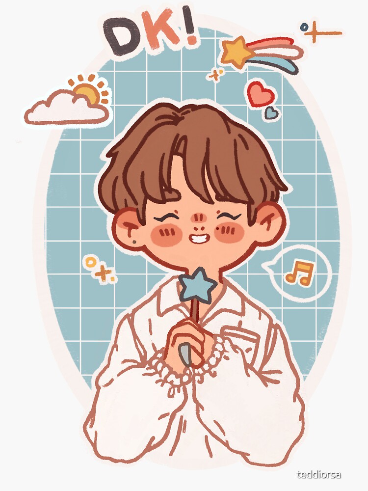 "DK !" Sticker for Sale by teddiorsa | Redbubble