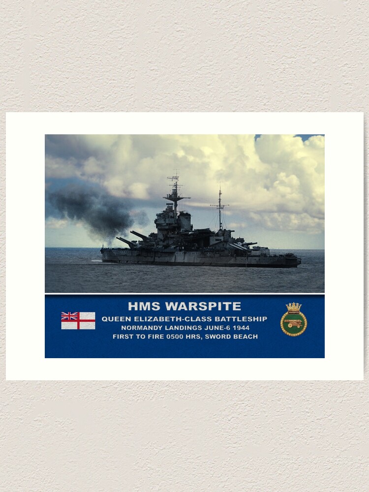 "HMS Warspite Battleship" Art Print for Sale by johnwills | Redbubble