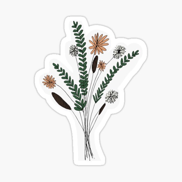 "flower bunch" Sticker by maddiesartworks | Redbubble