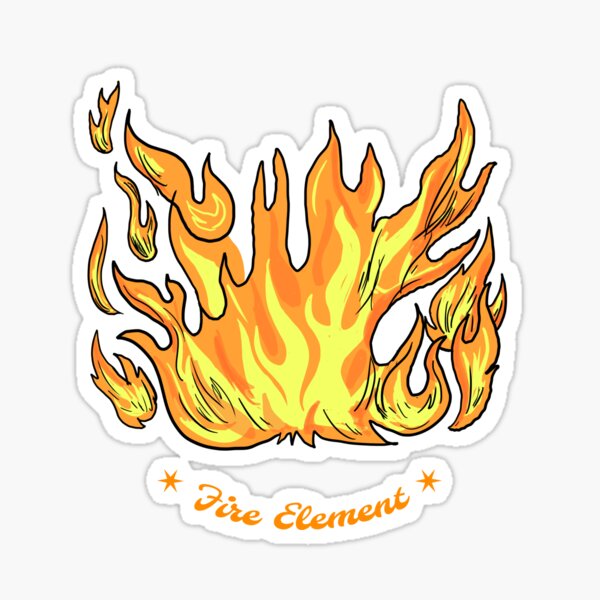 "Fire Element" Sticker for Sale by caruanam | Redbubble