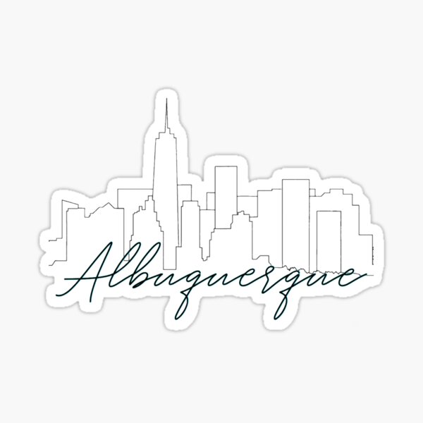 "Albuquerque " Sticker by boldtypex | Redbubble