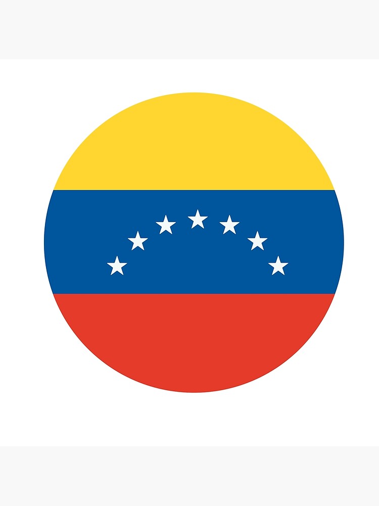 Lámina fotográfica «Icono de círculo de bandera de Venezuela» de ...