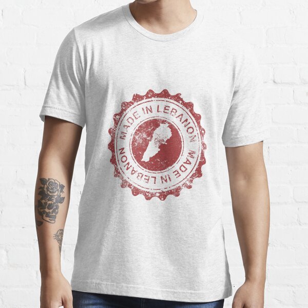 "Made in Lebanon Stamp with a Map in Red Stylish Design" T-shirt for ...