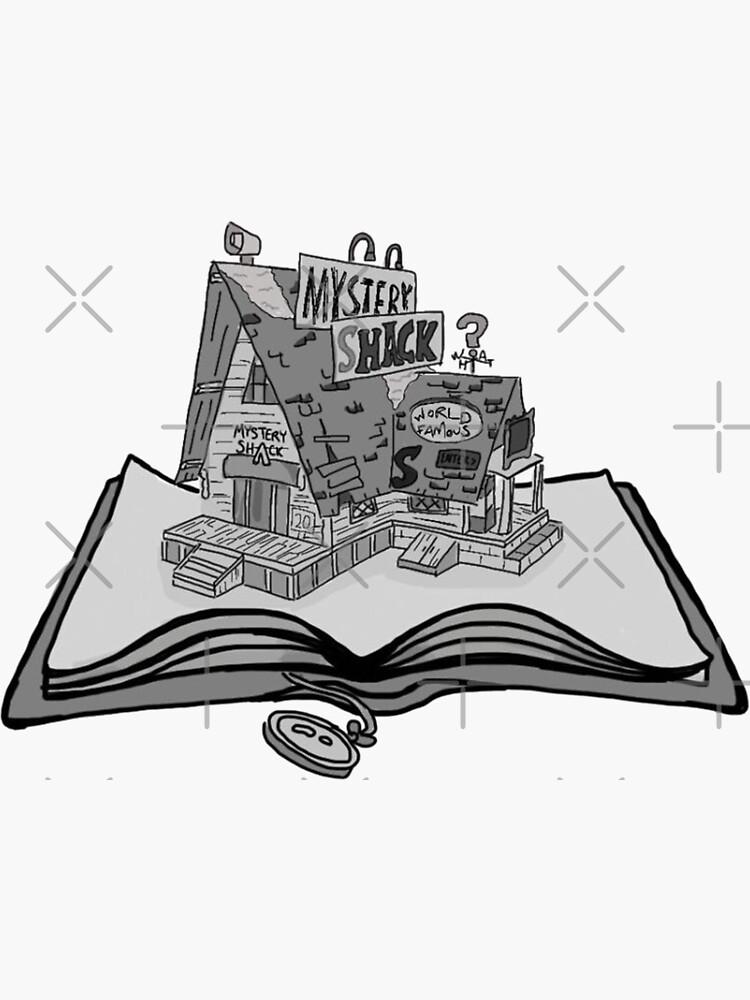 "Mystery Shack" Sticker by CharlotteRCraft | Redbubble