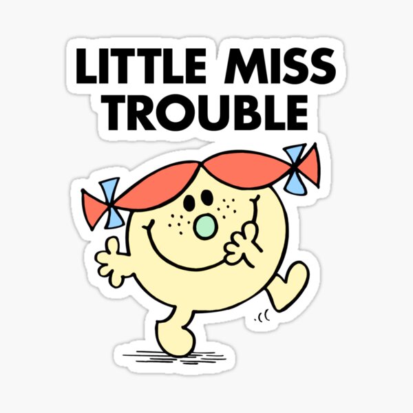 "little miss trouble" Sticker by emilystrauss | Redbubble