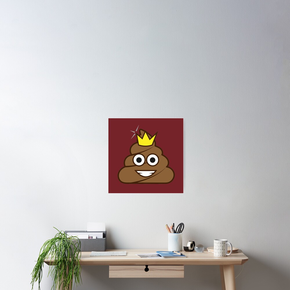 "Poop Emoji Crown" Poster by jvshop | Redbubble