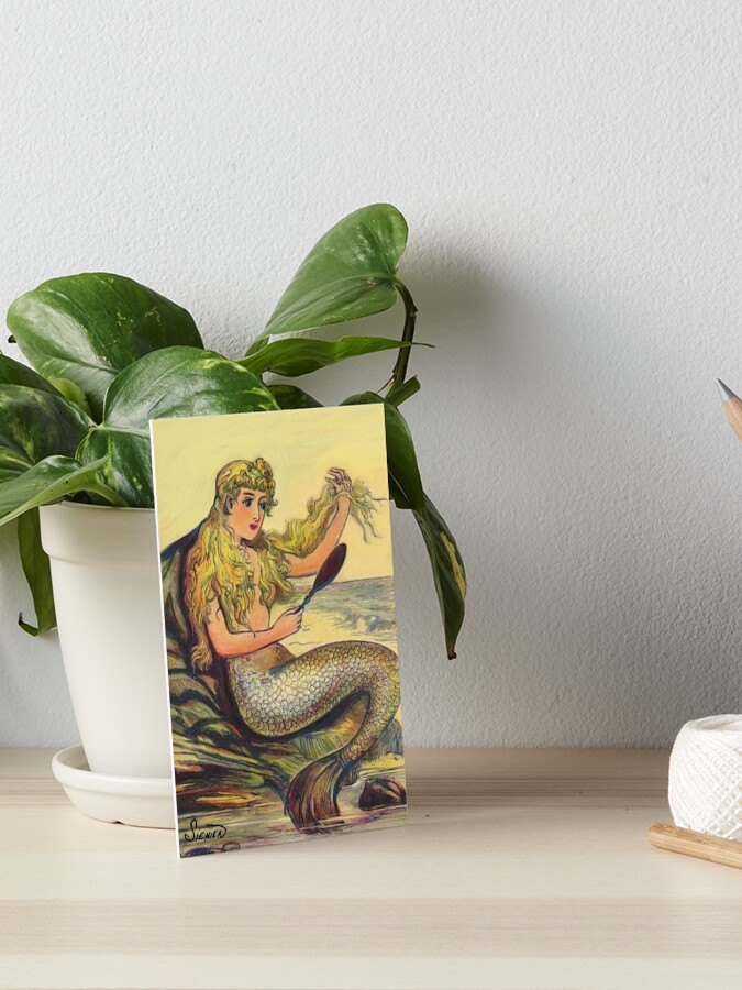 "Golden Mermaid" Art Board Print for Sale by ArtnClay | Redbubble